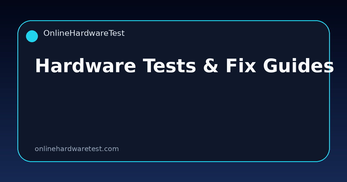 Gamepad Test – Run a Quick Check in Your Browser | OnlineHardwareTest